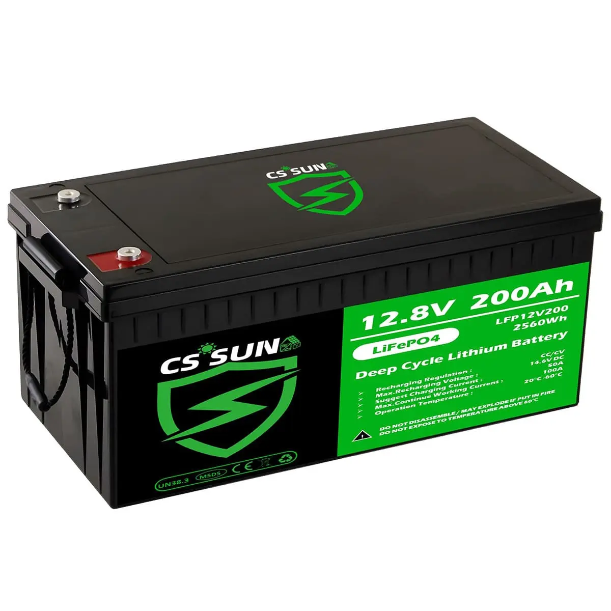 LFP12V200 12V 200Ah Lithium Battery – CSSUN